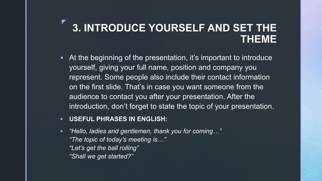 10 tips for giving a great presentation in English. | PPT