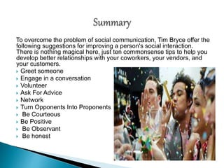 10 tips for improving social interactions (1) | PPTX