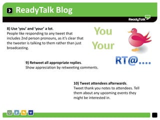 10 Tips for Live Tweeting Webinars | PPTX