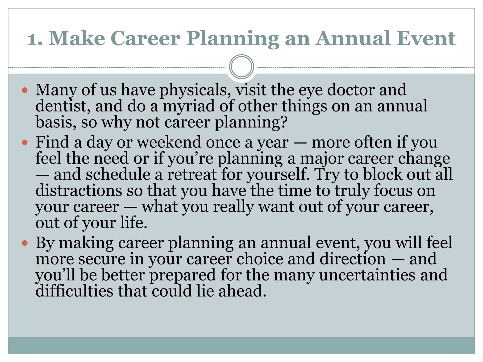 10 tips for successful career planning | PPT