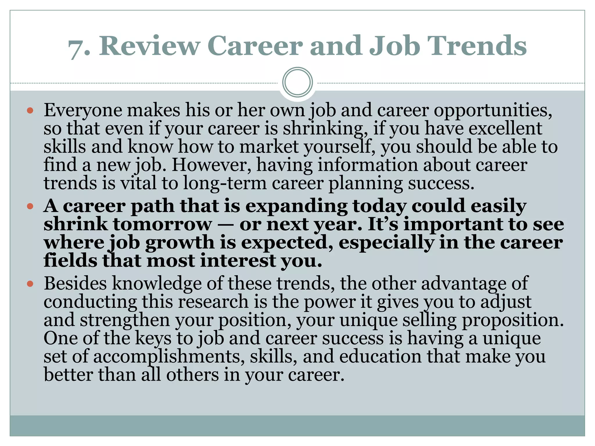 10 tips for successful career planning | PPT