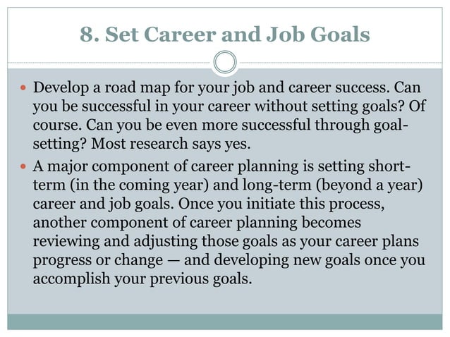 10 tips for successful career planning | PPT | Free Download