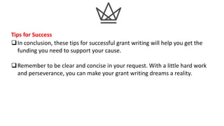 10 Tips for Successful Grant Writing | PPTX