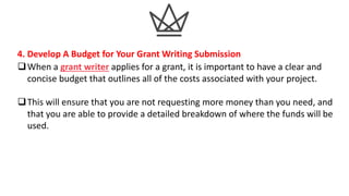 10 Tips for Successful Grant Writing | PPTX