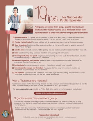 10 TIPS FOR SUCCESSFUL PUBLIC SPEAKING | PDF