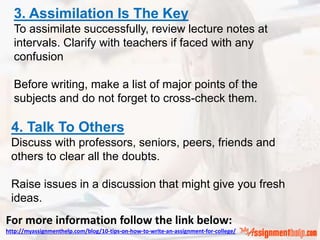 10 Tips on How to Write an Assignment for College | PPTX