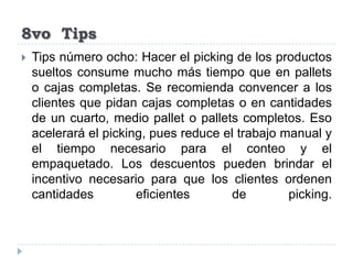 10 Tips Para Un Picking Mas Eficiente | PPTX
