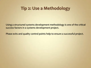 10 tips to avoid a project failure | PPTX