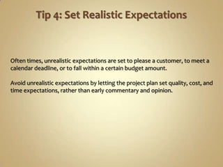 10 tips to avoid a project failure | PPTX