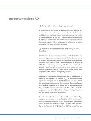 10 Tips to maximize your Real Time PCR Success - Download the Technical ...