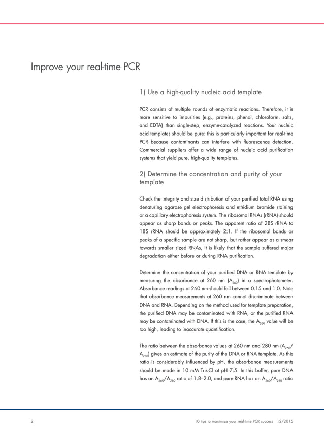 10 Tips to maximize your Real Time PCR Success - Download the Technical ...