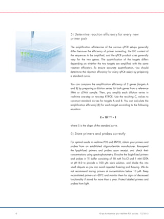 10 Tips to maximize your Real Time PCR Success - Download the Technical ...