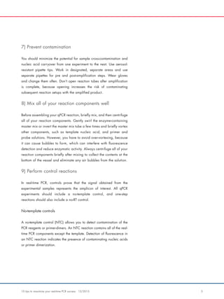 10 Tips to maximize your Real Time PCR Success - Download the Technical ...