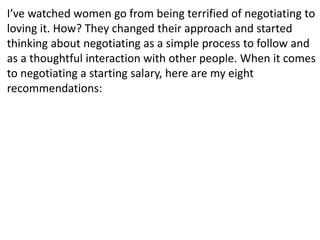 10 tips to negotiate your starting salary | PPTX