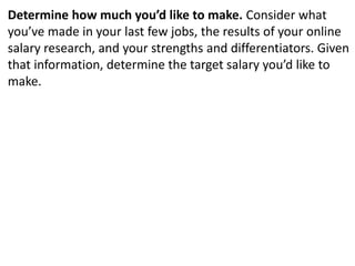 10 tips to negotiate your starting salary | PPTX