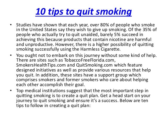 10 Tips to Quit Smoking