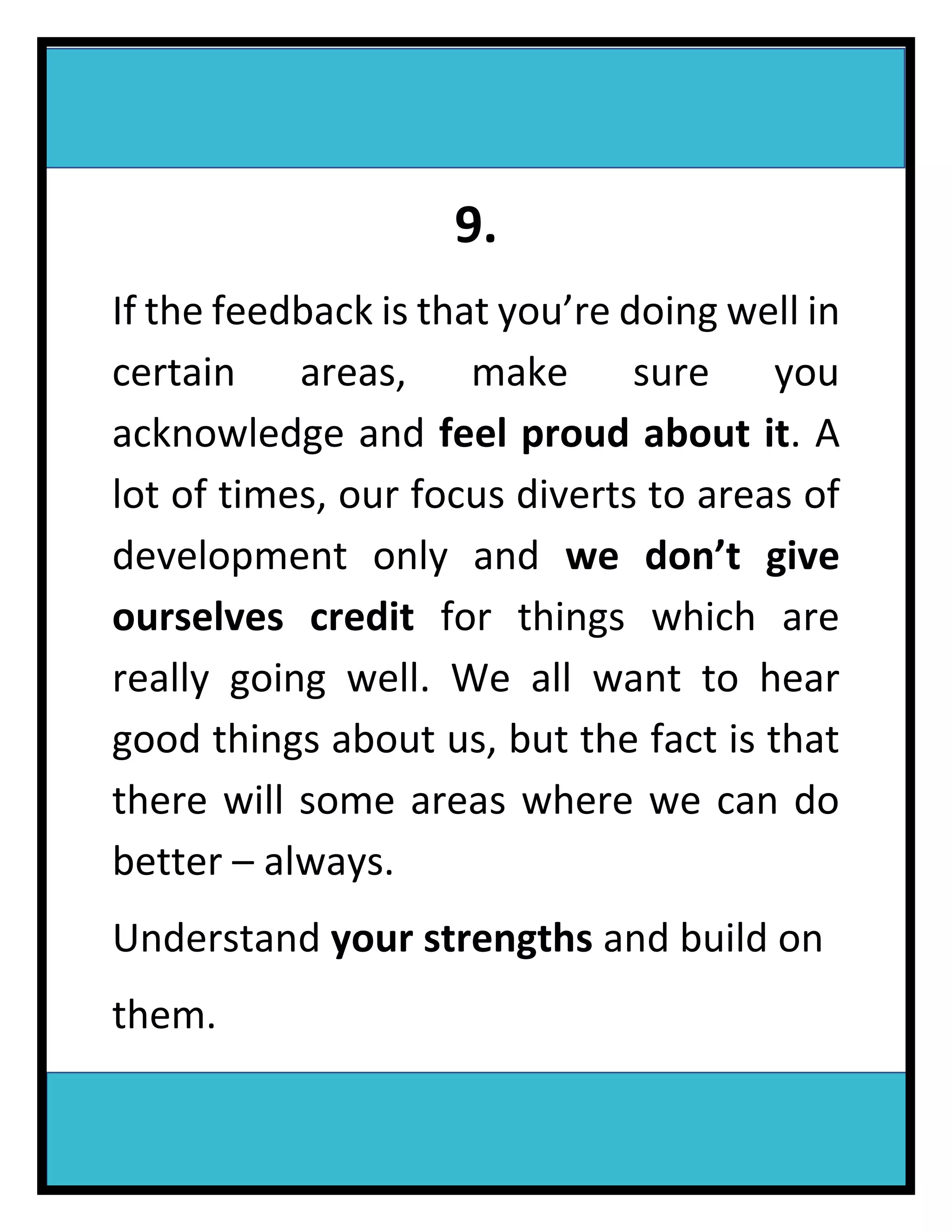 10 tips to receive feedback | PDF
