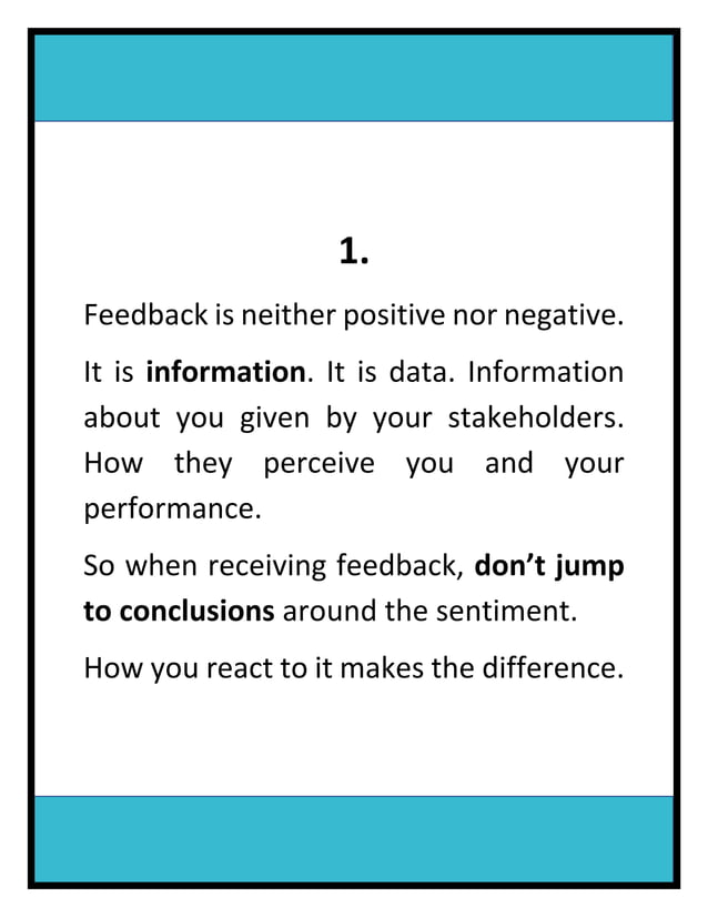 10 tips to receive feedback | PDF