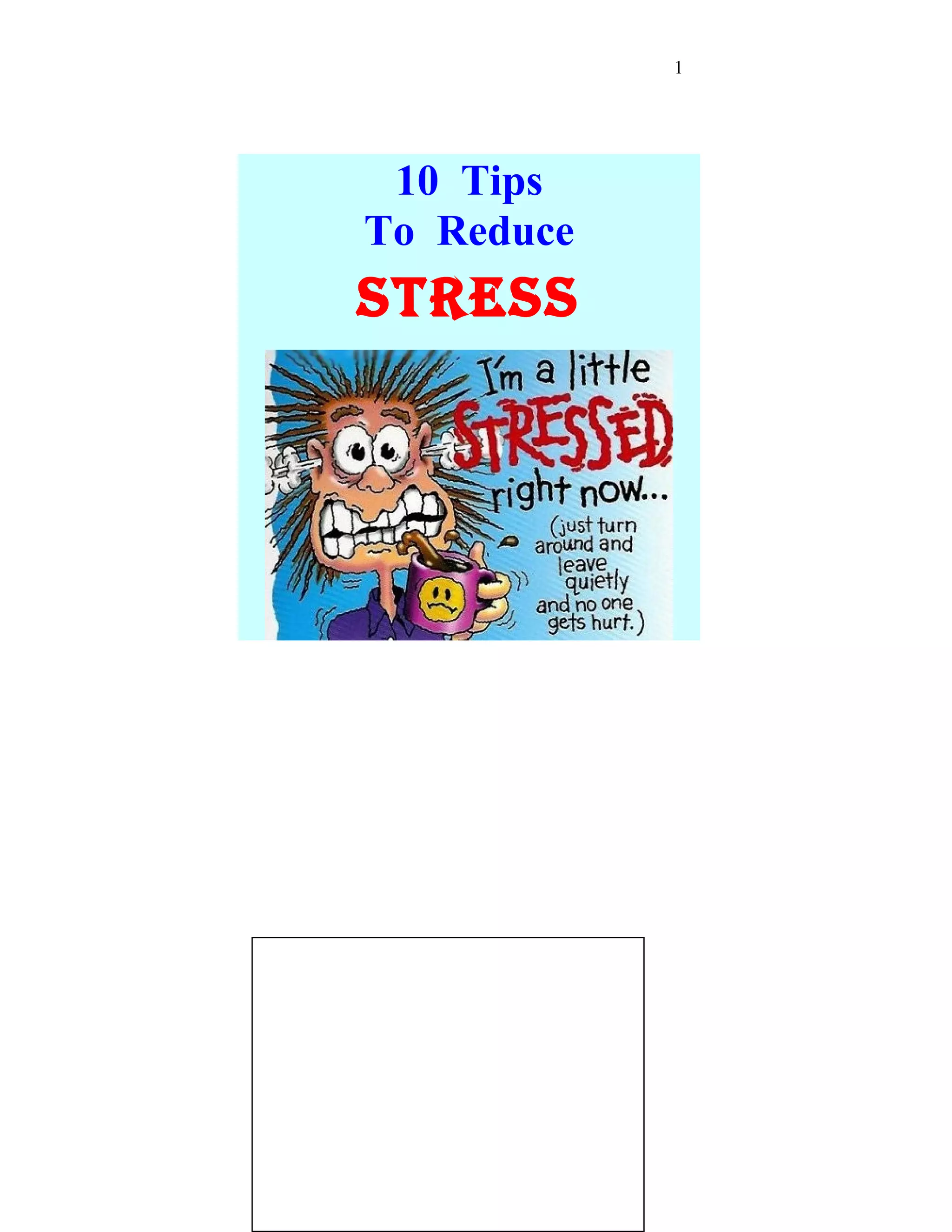 10 Tips to Reduce Stress | DOC