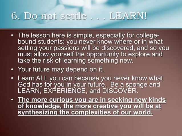 10 tips to succeed in college | PDF