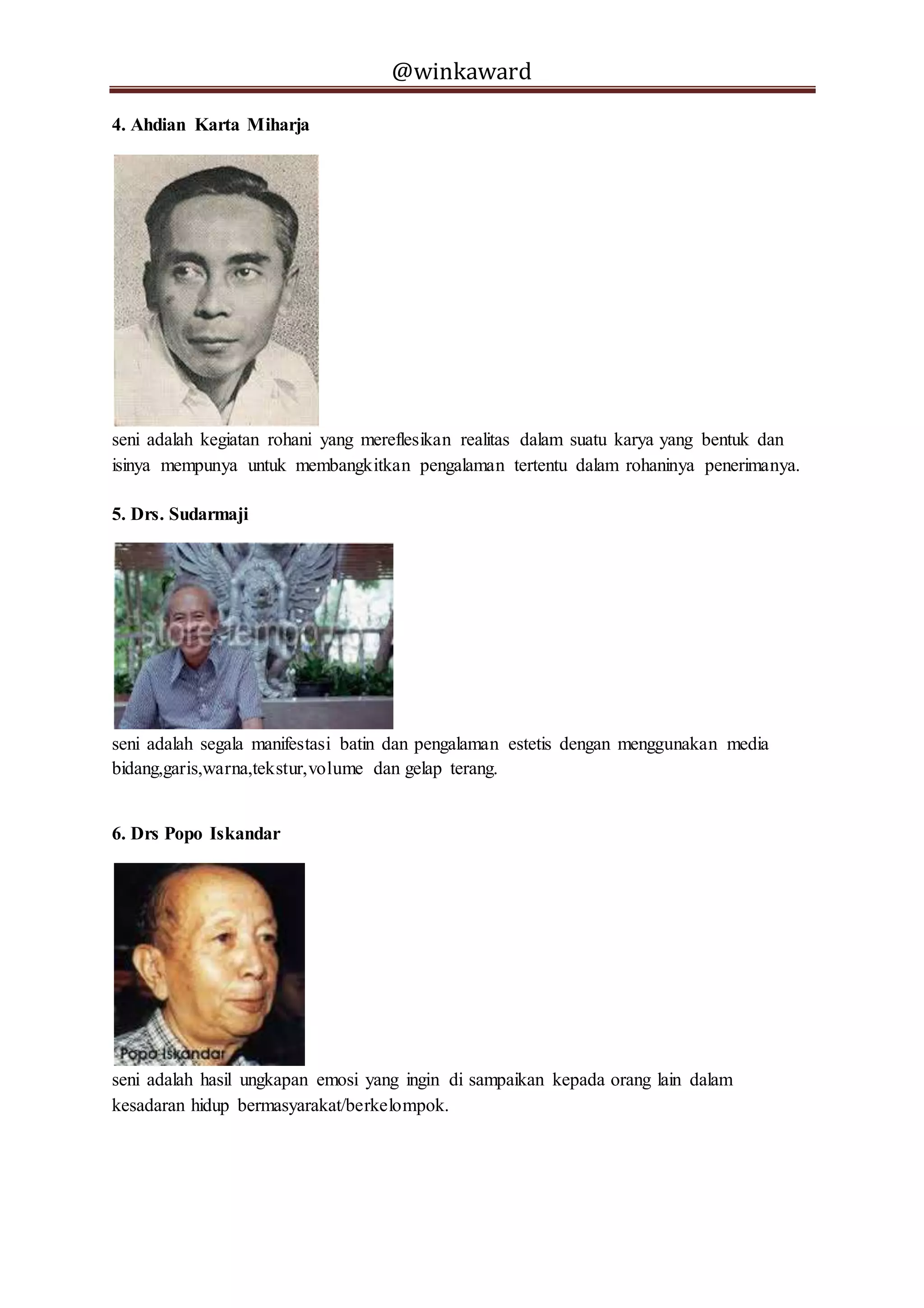 10 tokoh yanh mengartikan seni | DOCX