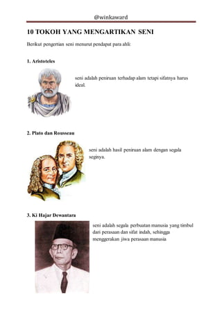 10 tokoh yanh mengartikan seni | DOCX