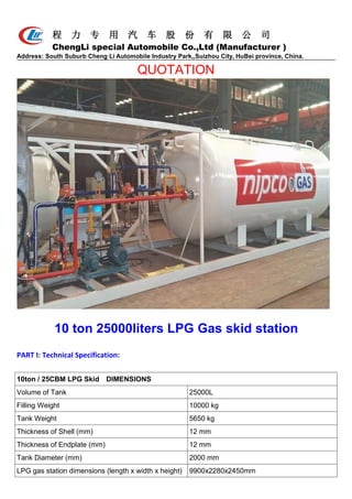 10 ton 25000liters lpg gas skid station Price configuration | PDF