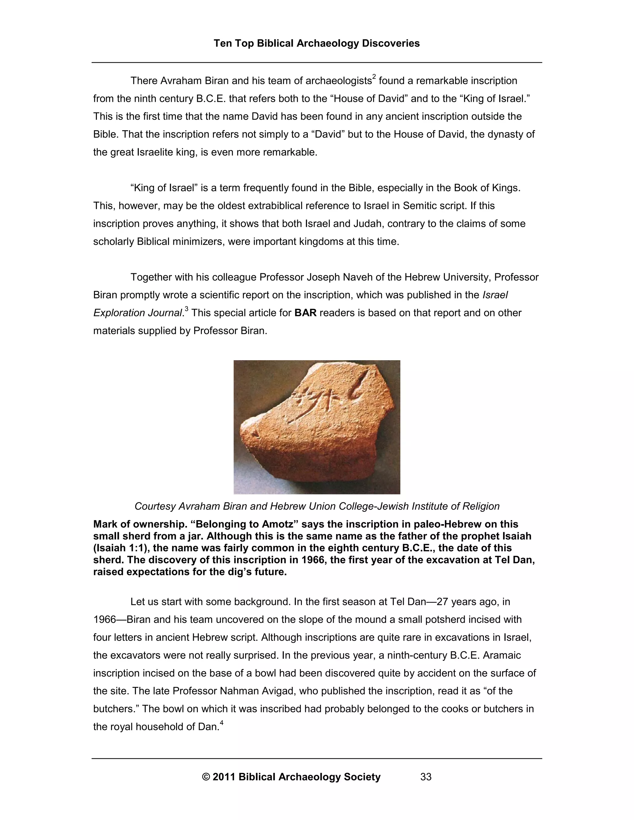 10 top archaeology discoveries | PDF