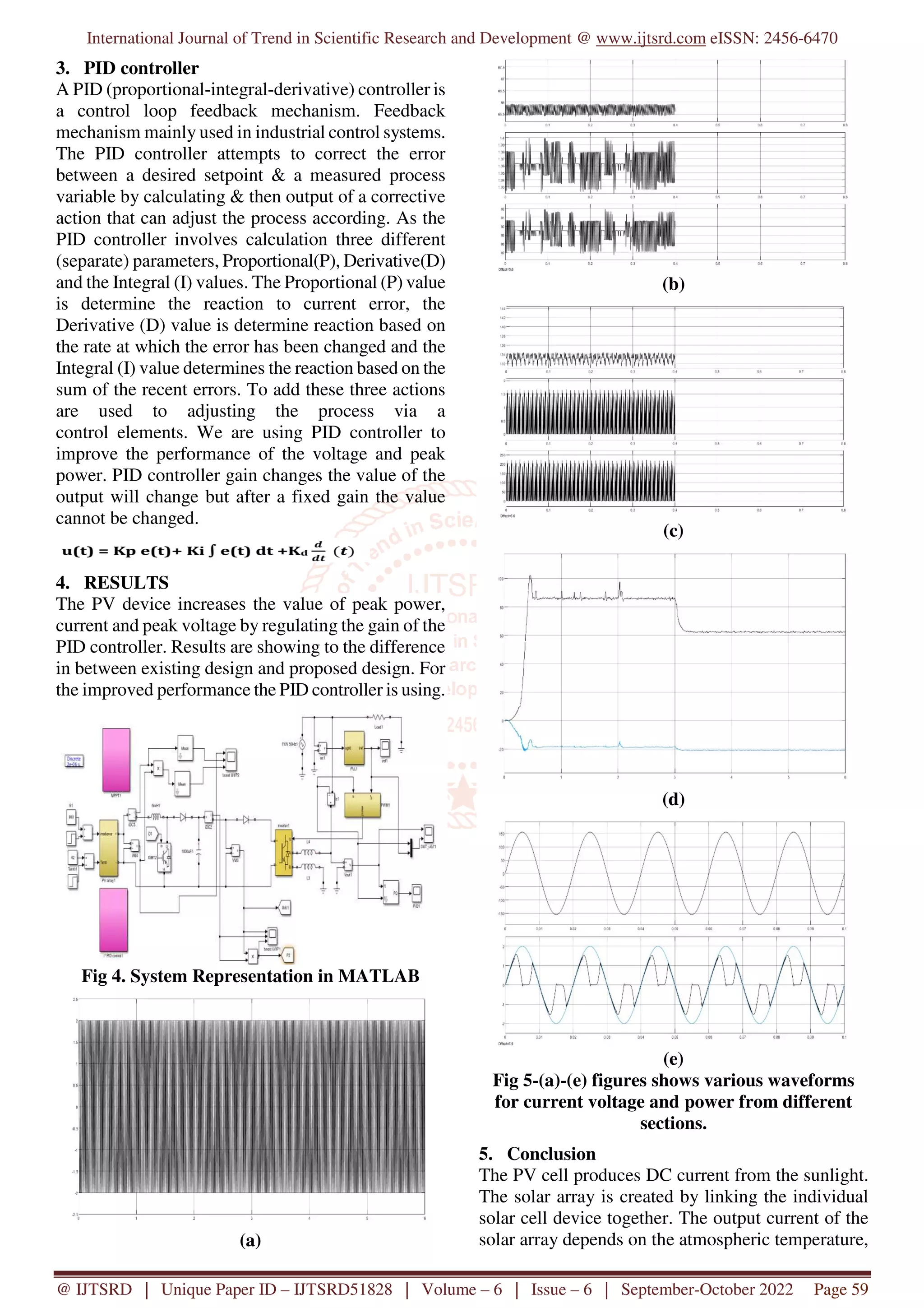 To Study, Analyse and Implement MPPT PandO Based Photovoltaic PV System using PID Controller ...