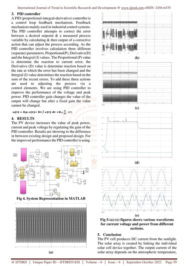 To Study, Analyse and Implement MPPT PandO Based Photovoltaic PV System using PID Controller ...