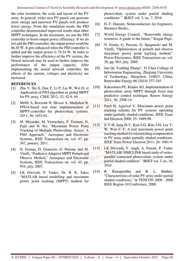To Study, Analyse and Implement MPPT PandO Based Photovoltaic PV System using PID Controller ...