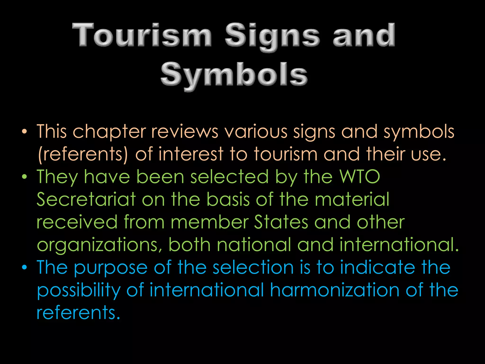Tourism Signs and Symbols | PPTX