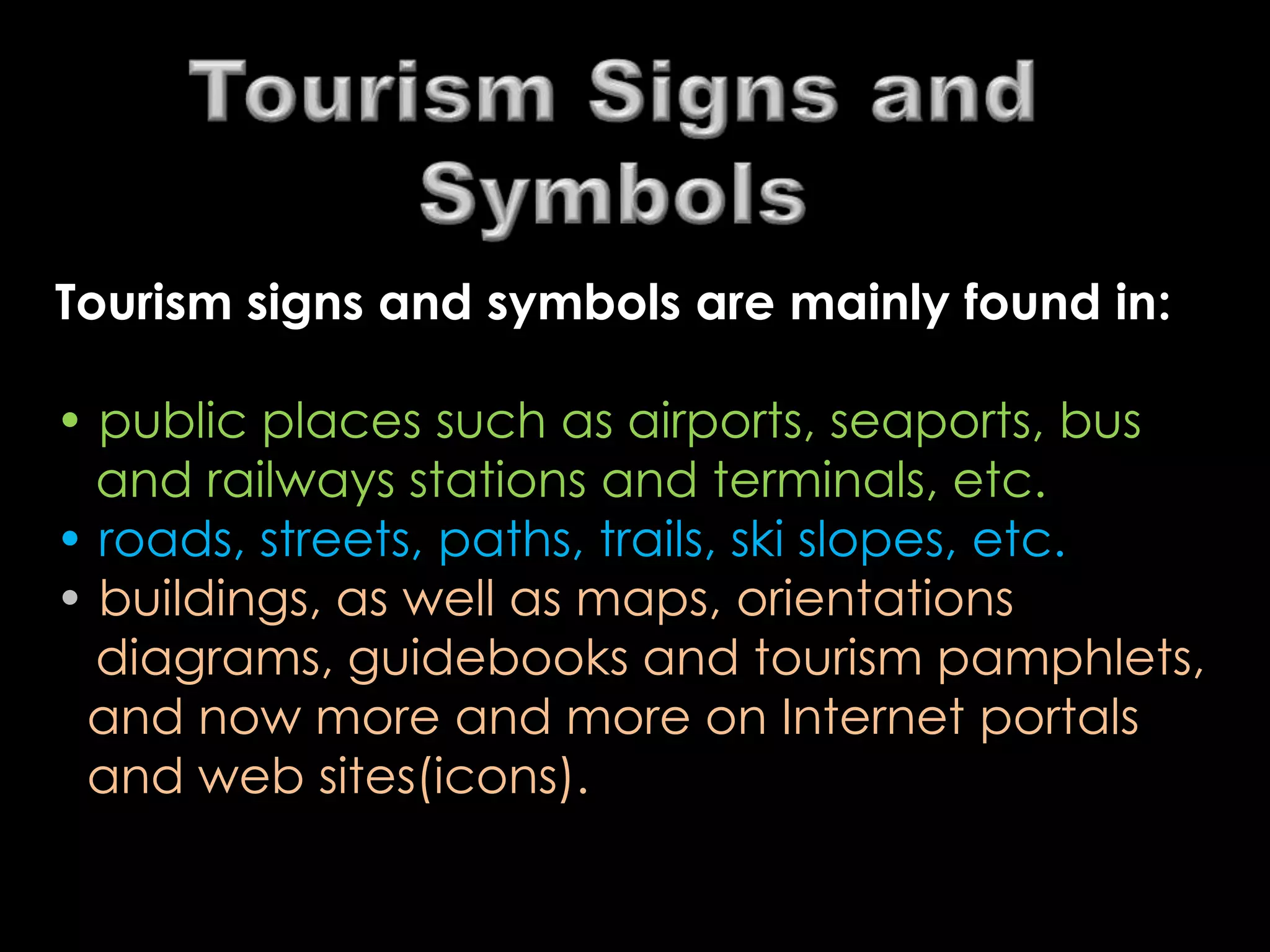 Tourism Signs and Symbols | PPTX