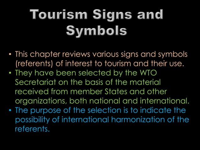 Tourism Signs and Symbols | PPTX