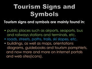 Tourism Signs and Symbols | PPTX