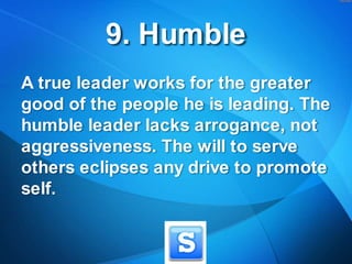 10 Traits of Outstanding Leaders | PPTX