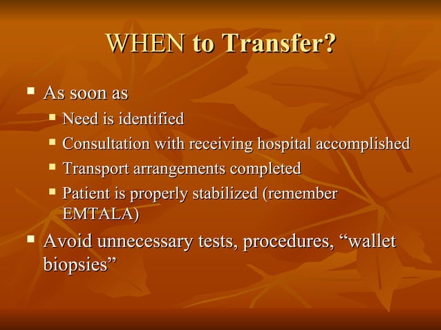 10 trauma patient transfers | PPT