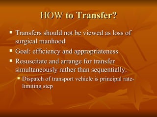 10 trauma patient transfers | PPT