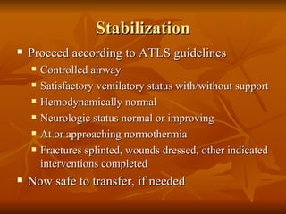 10 trauma patient transfers | PPT