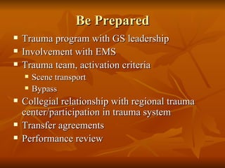 10 trauma patient transfers | PPT