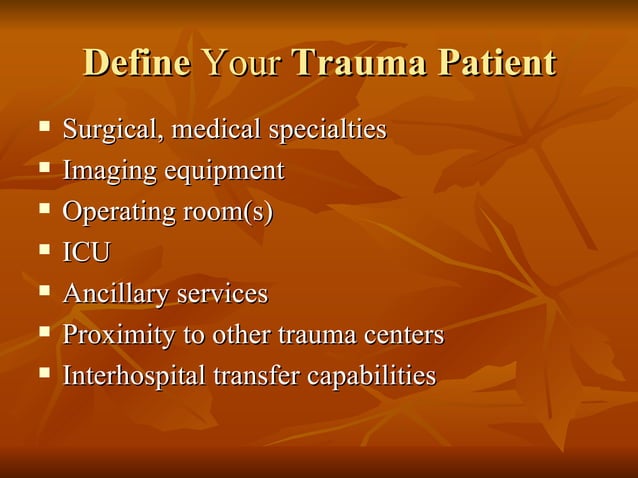 10 trauma patient transfers | PPT