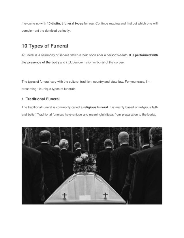 10 types of funerals what you need to know