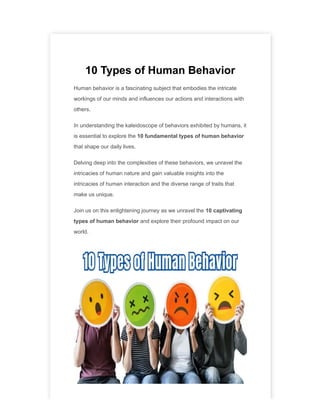 What are the 10 Types of Human Behavior.pdf