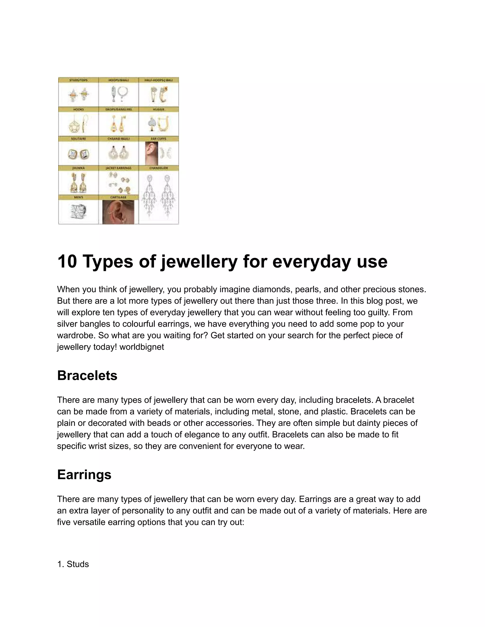 10 Types of jewellery for everyday use.pdf