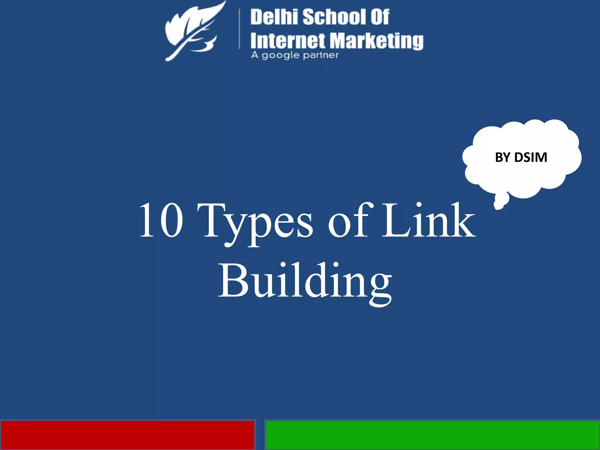10 types of link building | PPTX