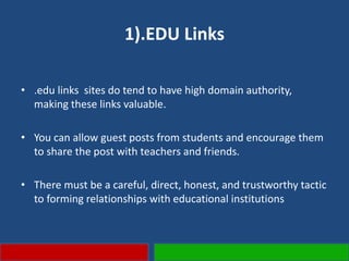 10 types of link building | PPTX