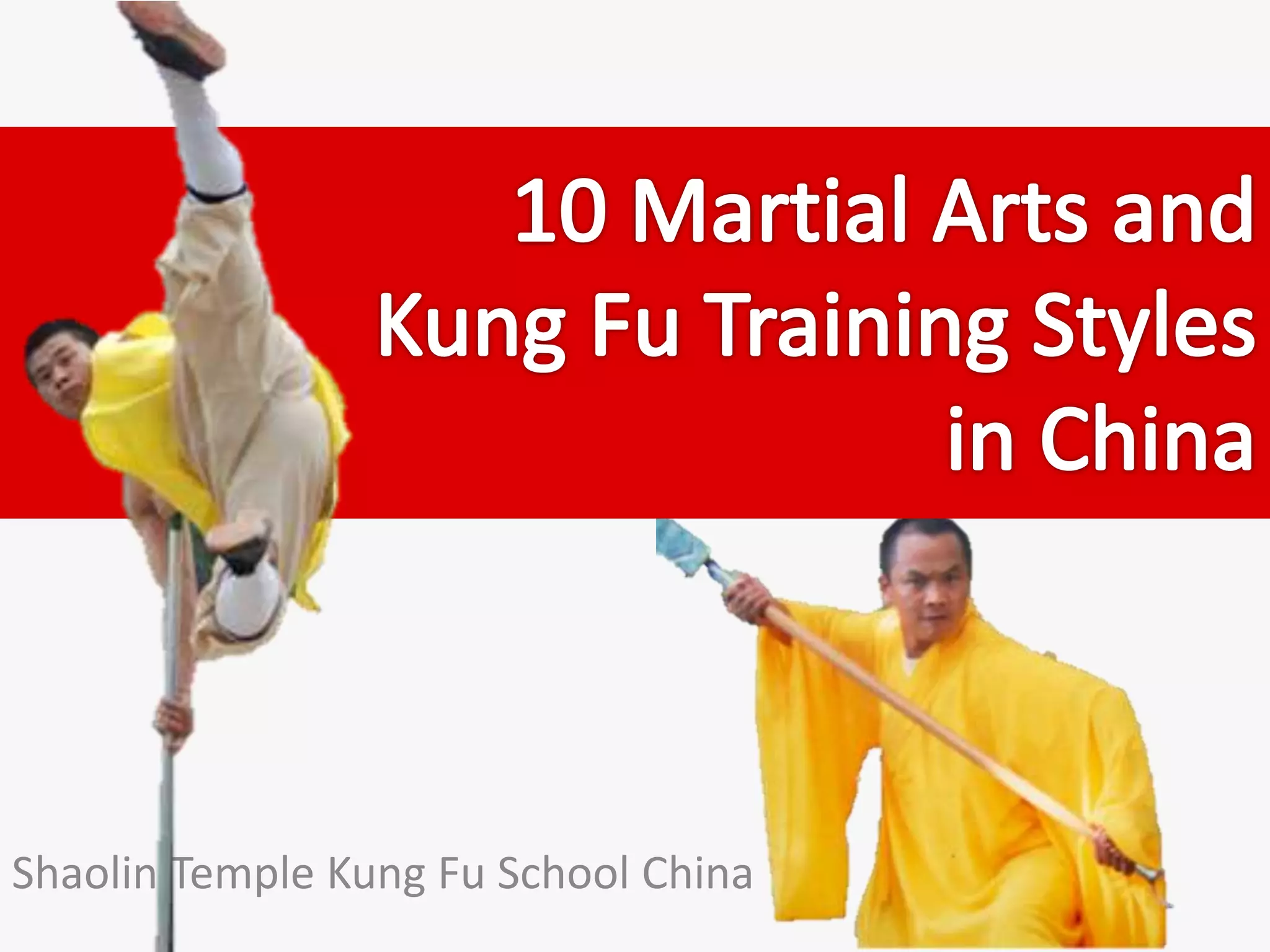 10 Martial Arts and Kung Fu Training Styles in China | PPTX