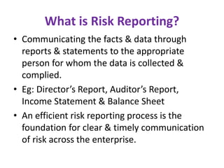 CF_8 UNIT4 Risk Reporting & Risk Mgt | PPTX