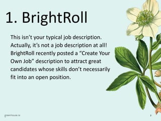 10 Unique Job Description Examples | PPTX