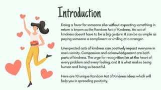 10 Unique Ways To Show Random Act of Kindness | Solh Wellness.pdf